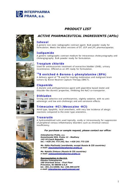 IPP catalogue Pt. 2 - Interpharma Praha, a.s.