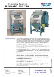 Microblasting Equipment PEENMATIC 850 GSD-2 - iepco AG