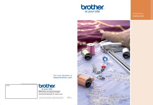 Accessory Catalog - Brother Sewing Machines