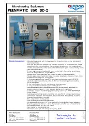 Microblasting Equipment PEENMATIC 770S - iepco AG