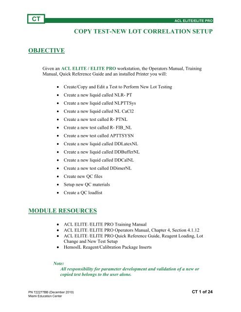 CT OBJECTIVE ACL ELITE/EL