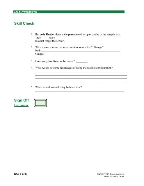 ACL ELITE/ELITE PRO Skill