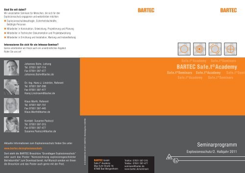 BARTEC Safe.t®Academy - Bartec Sicherheits-Schaltanlagen GmbH