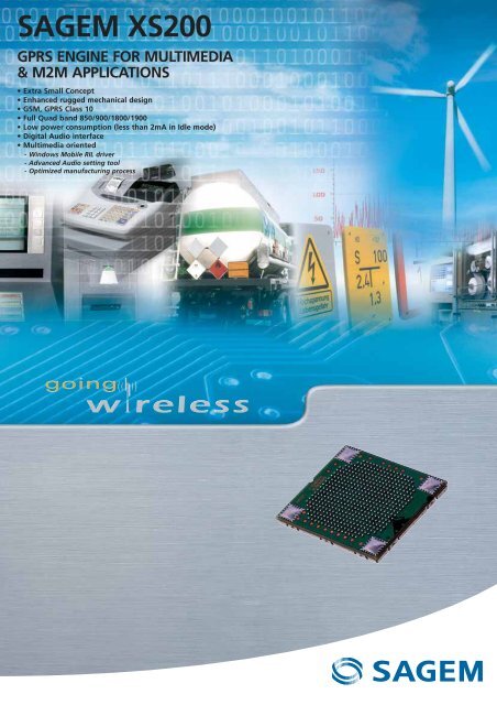sagem xs200 gprs engine for multimedia & m2m applications