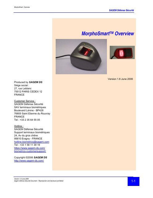 MorphoSmartTM Overview