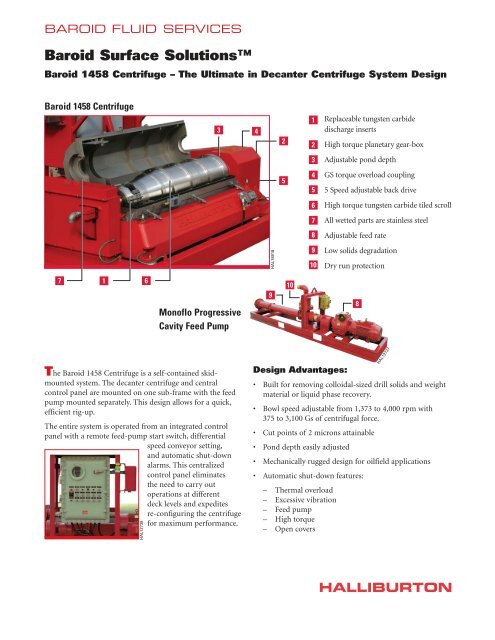 H05893 Baroid Surface Solutions-Baroid 1458 Centrifuge - Halliburton