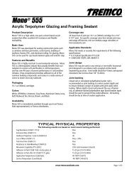Tremco Mono 555 Product Data Sheet - Brock White
