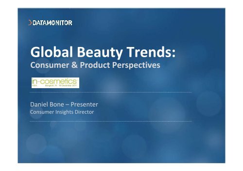 Global Beauty Trends: - in-cosmetics Asia