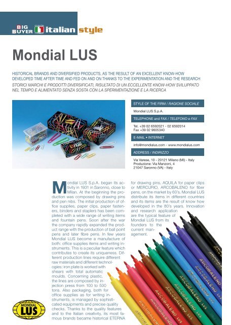 MONDIAL LUS SpA - Edinova