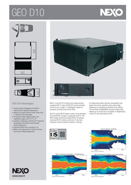 ds geo d10 data sheet - Nexo