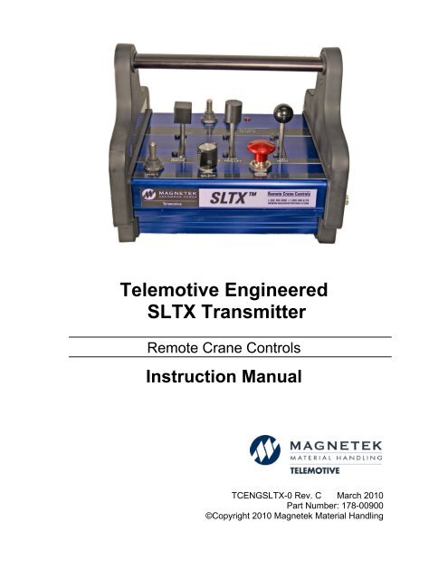 Telemotive Engineered SLTX Transmitter - Magnetek Material ...