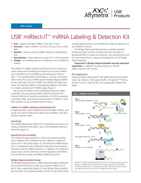 USB® miRtect-IT™ miRNA Labeling & Detection Kit