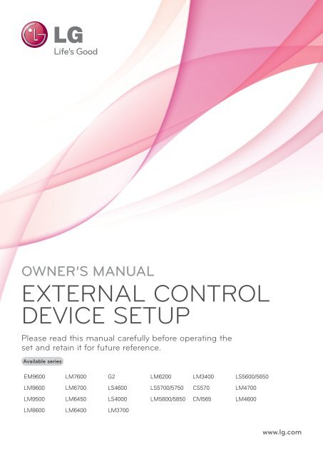 EXTERNAL CONTROL DEVICE SETUP