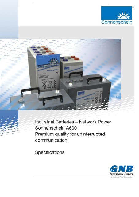 Sonnenschein A600 - Exide Technologies