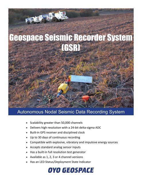 Geospace Seismic Recorder System (GSR) - breckex