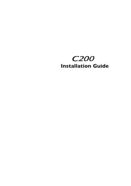 C200 Installation Guide - Solid State Logic