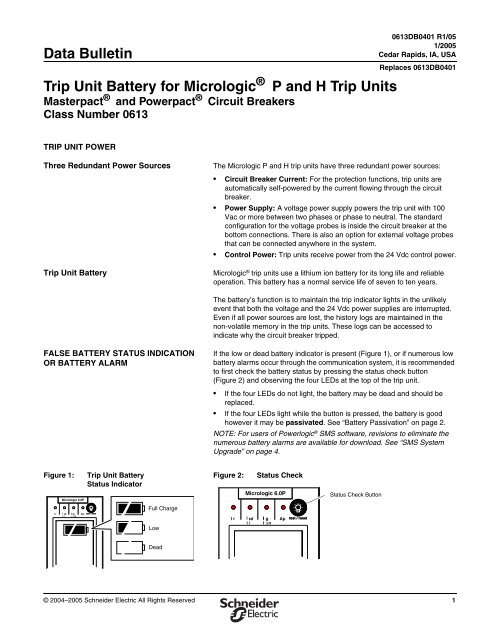 Trip Unit Battery for Micrologic P and H Trip Units - Schneider Electric