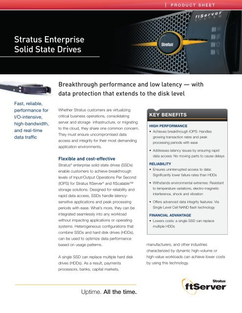 Stratus Enterprise Solid State Drives - Stratus Technologies