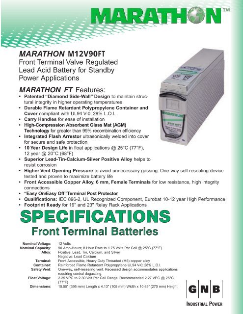 MARATHON M12V90FT - Tpscrail.com