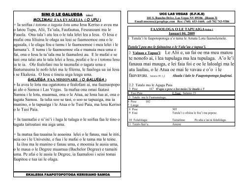 EKALESIA FAAPOTOPOTOGA KERISIANO SAMOA UCC - Samoan ...