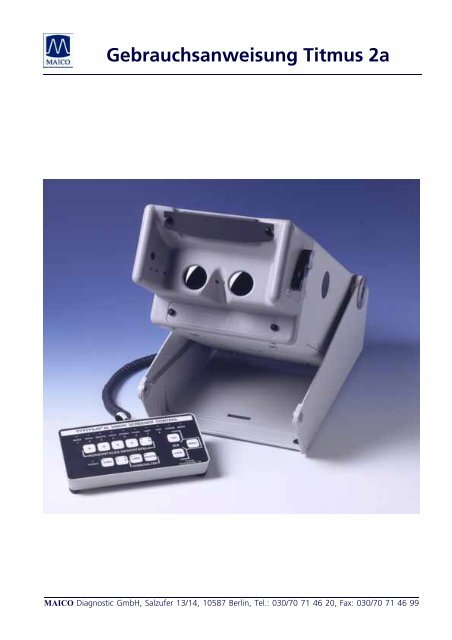 Gebrauchsanweisung Titmus 2a