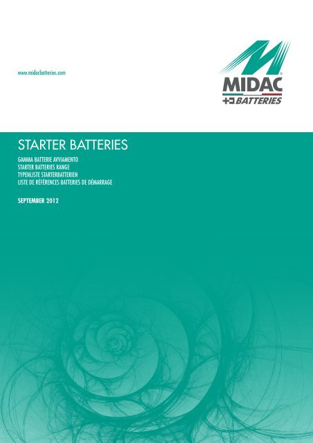 STARTER BATTERIES - Midac