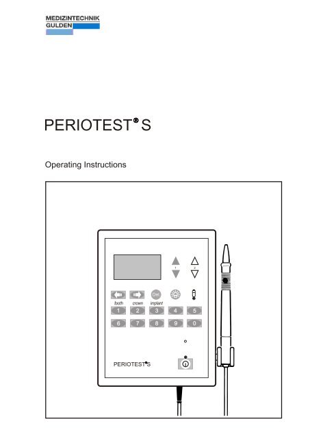 PERIOTEST S Bedienungsanleitung englisch V 5.0 - Medizintechnik ...