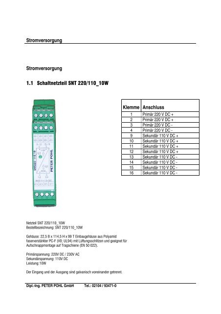 Dipl.-Ing. Peter Pohl Elektronikkatalog - der Peter Pohl GmbH