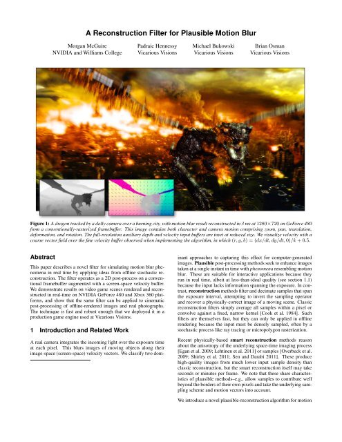 A Reconstruction Filter for Plausible Motion Blur - Computer ...