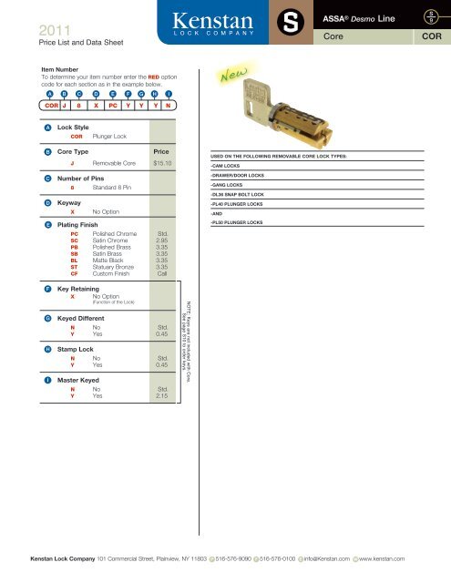 S 8 ASSA PL50 Plunger
