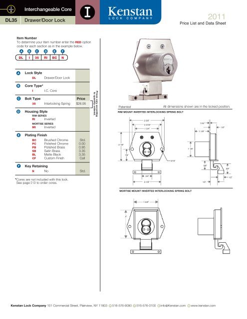 2011 Price List and Data