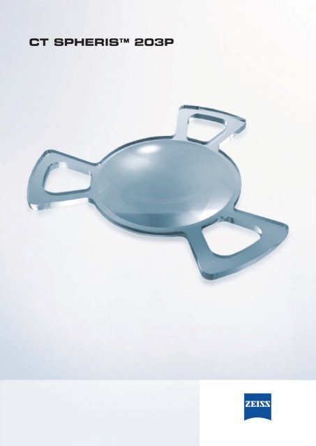 Technical data sheet for CT SPHERIS 203P - Carl Zeiss Meditec AG