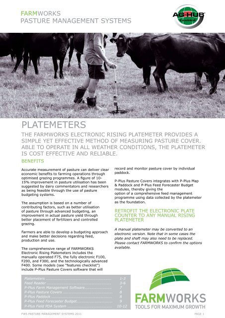 Pasture management systems - FARMWORKS Precision Farming ...