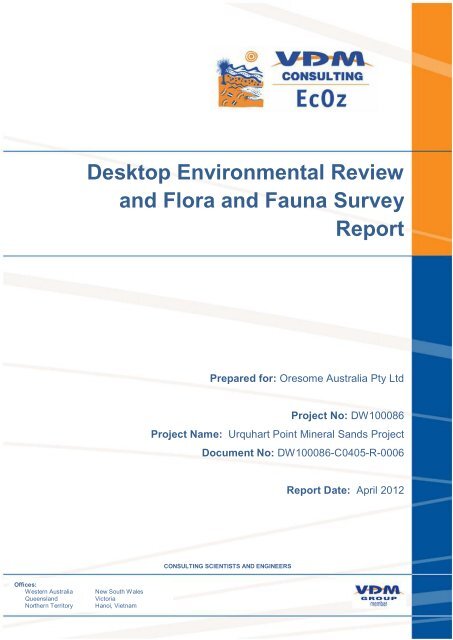Desktop Environmental Review and Flora and Fauna Survey Report