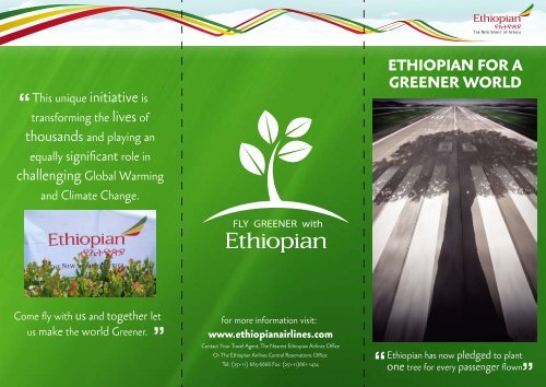 Download our Fly Greener Brochure - Ethiopian Airlines