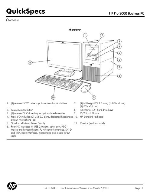 HP Pro 3000 Business PC - Compaq - HP