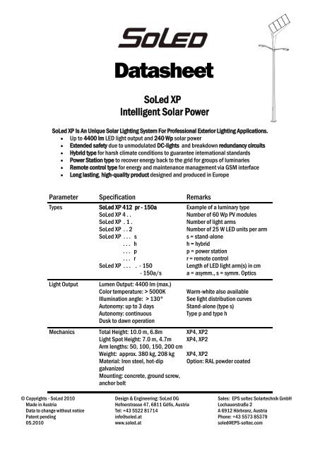 Datasheet - EPS soltec