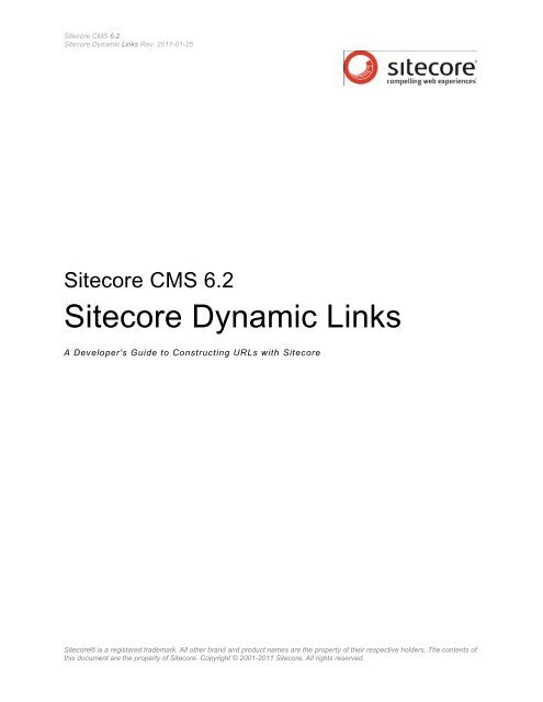 Sitecore Dynamic Links The Sitecore Developer Network