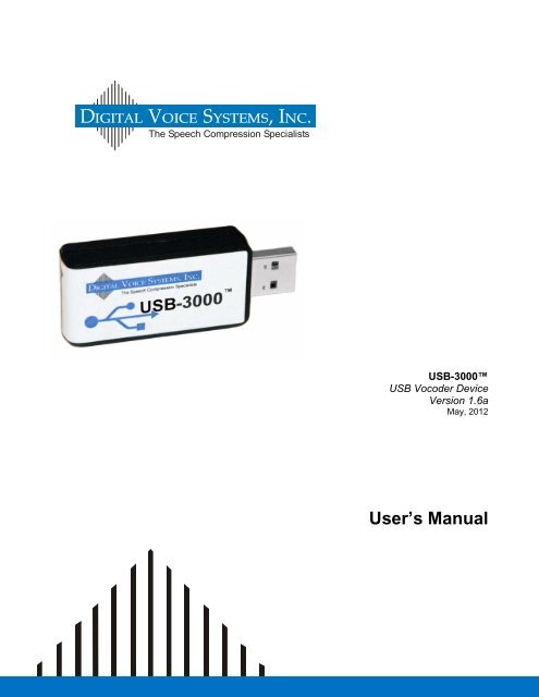 USB-3000™ Manual - Digital Voice Systems