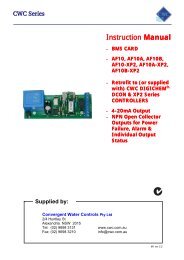 Instruction Manual Instruction Manual - Convergent Water Controls