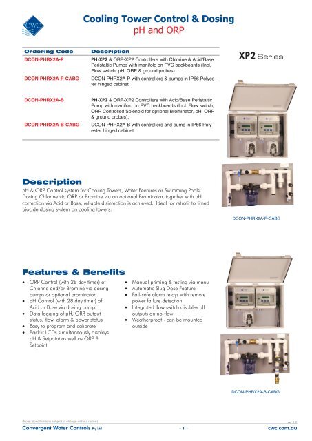 Cooling Tower Control & Dosing pH and ORP - Convergent Water ...