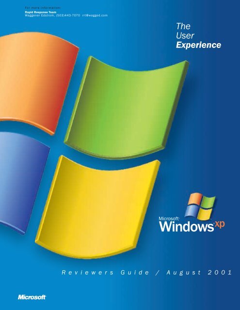 Microsoft Windows XP Reviewers Guide - August 2001 - Tomax7