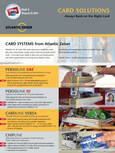 CARD SOLUTIONS - Atlantic Zeiser