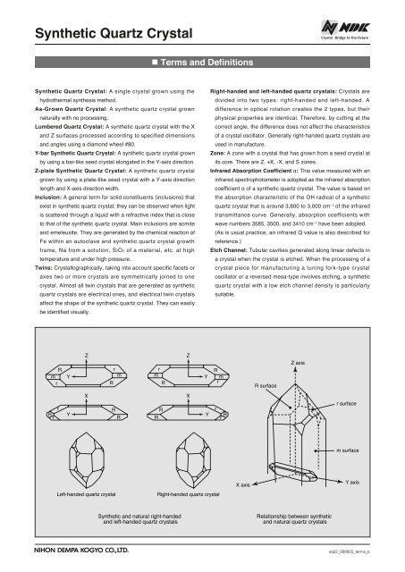 Synthetic Quartz Crystal