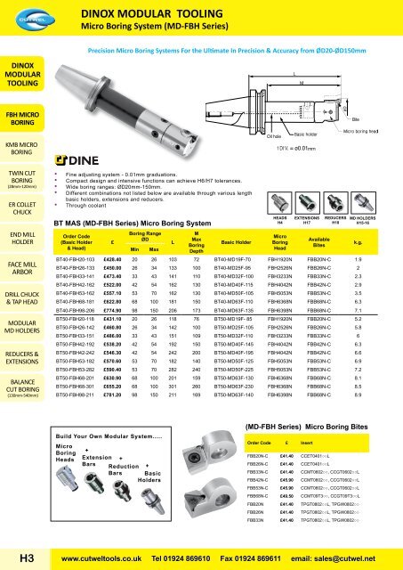 MD-FBH High Precision Micro Boring System - Cutwel