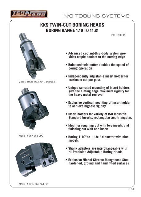 KKS TWIN-CUT BORING HEADS - Tecnara Tooling Systems