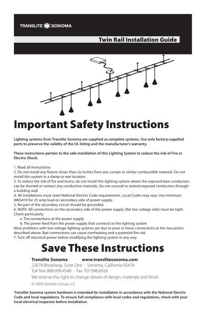 Twin Rail - Translite Systems