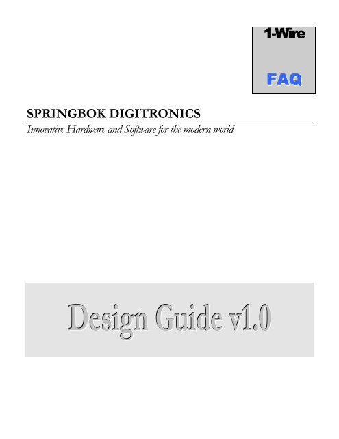 Design Guide v1 - 1-Wire.Org