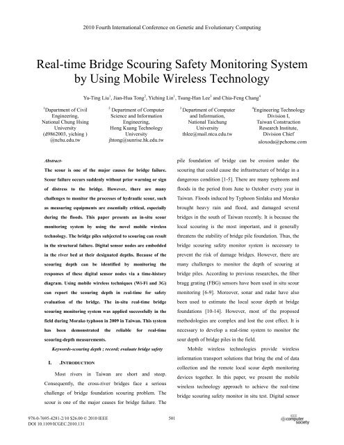 Real-time Bridge Scouring Safety Monitoring System by Using ...