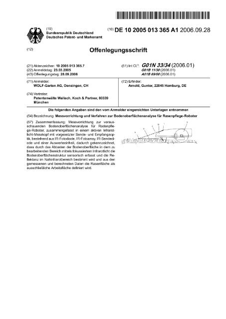 Bundesrepublik Deutschland Deutsches Patent- und Markenamt